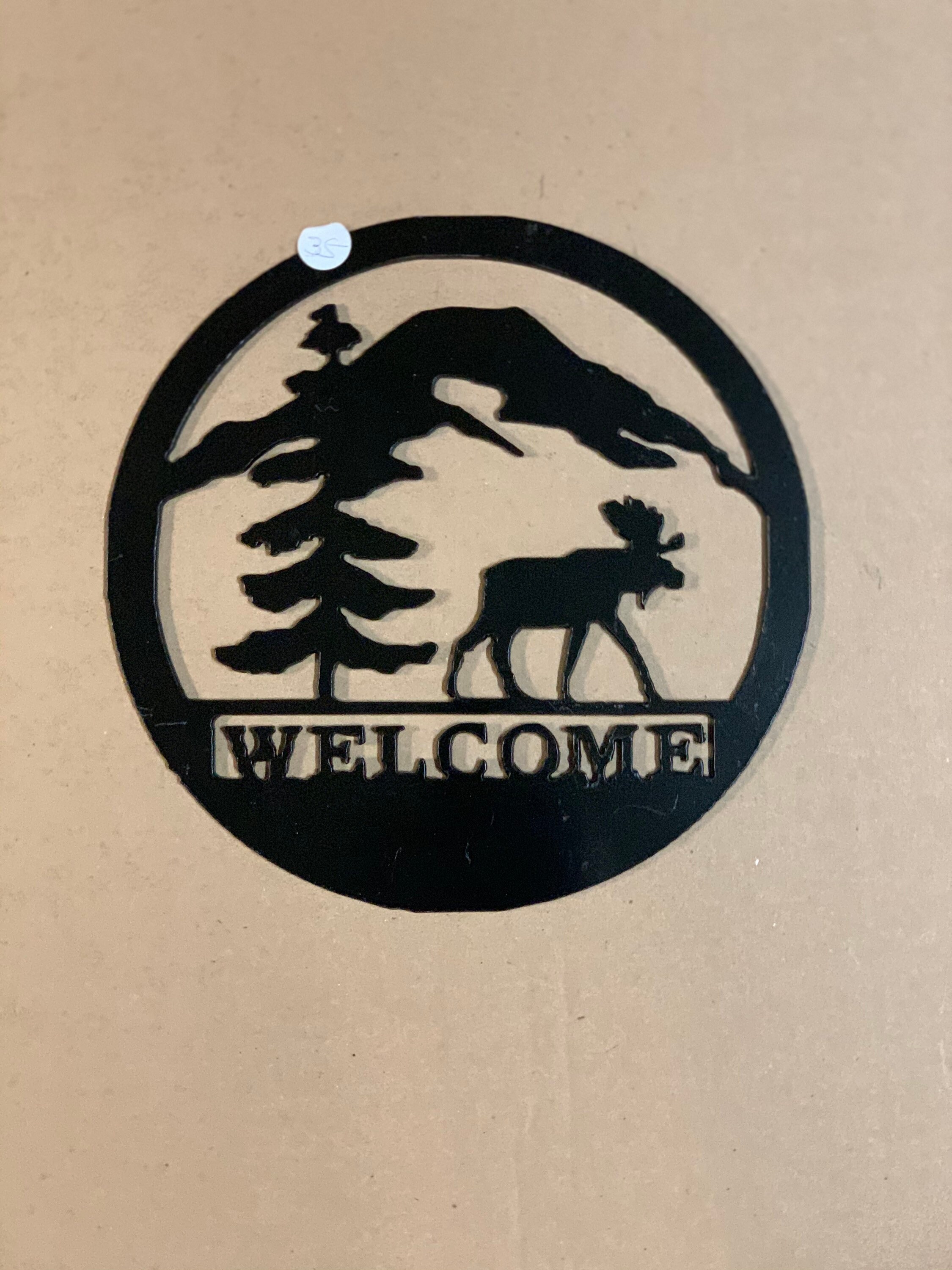 Moose Welcome Sign/ Metal Wall Art Moose/ Moose Wall Art/ | Etsy