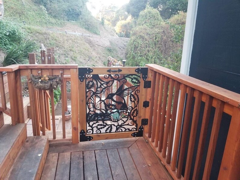 Humming Bird Metal Panel Wood or Metal Frame Gates Garden - Etsy