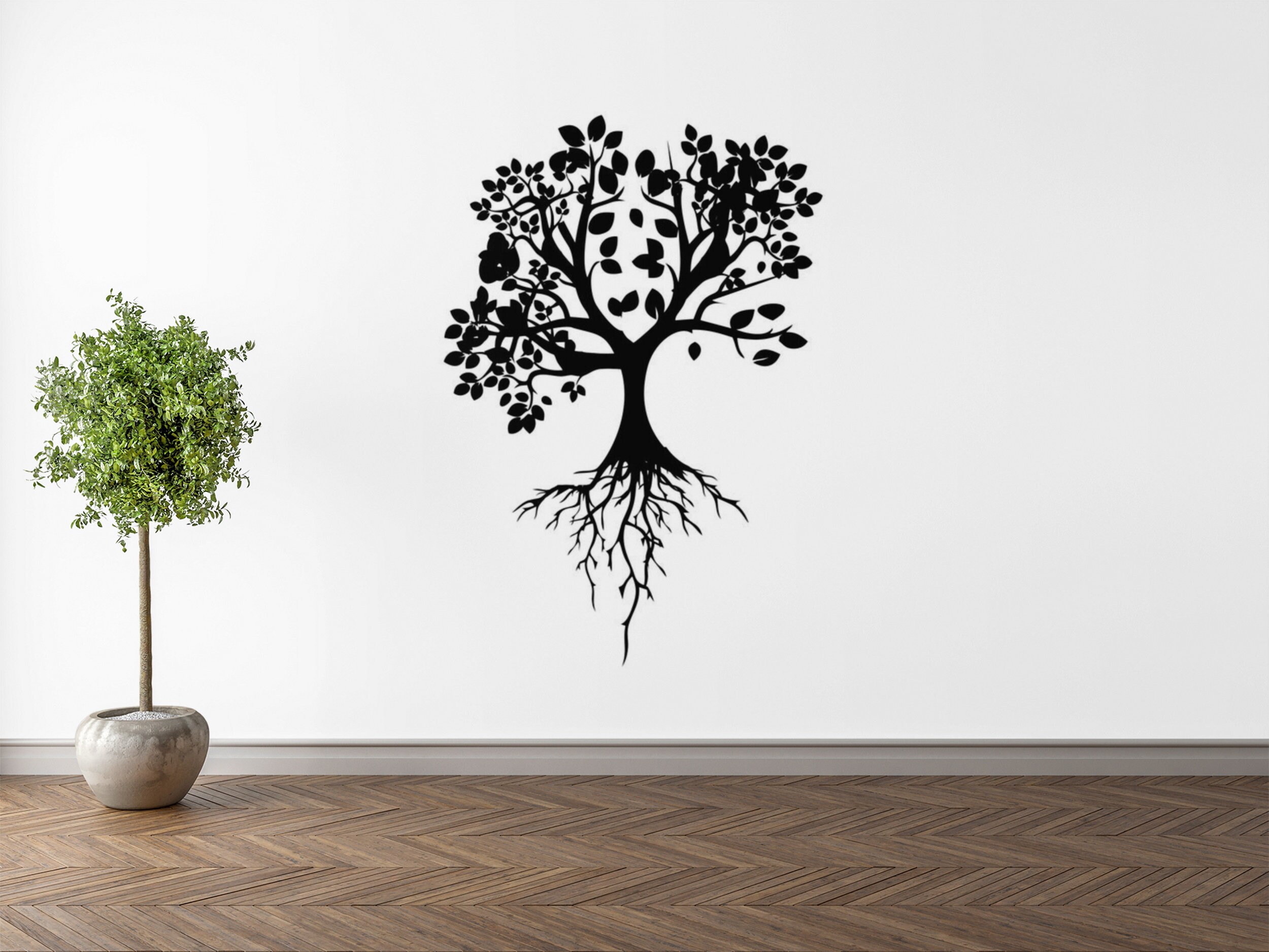 Tree With Roots Metal Wall Art Decorate Your Home Walls - Etsy Australia