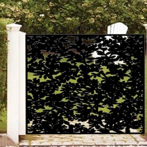 Metal Garden Gate | Steel Privacy Panel | Custom Outdoor Yard Gate ...