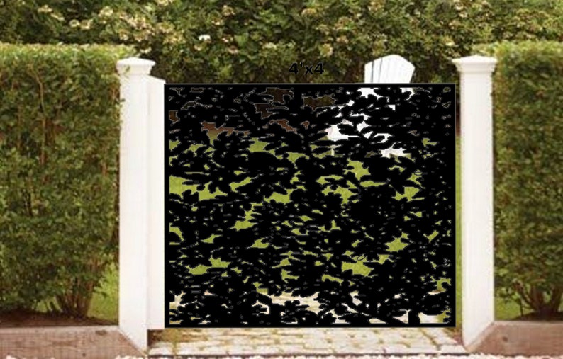 Metal Garden Gate | Steel Privacy Panel | Custom Outdoor Yard Gate ...