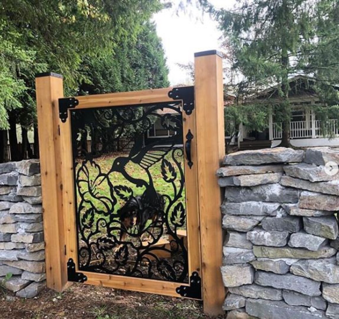 Hummingbird Metal Gate / Entry Gate/ Garden Gate/ Pedestrian - Etsy Canada