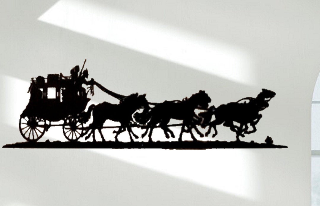 Stagecoach Wall Art, Home Office Decoration, Wildlife Lover Gift, Wall ...