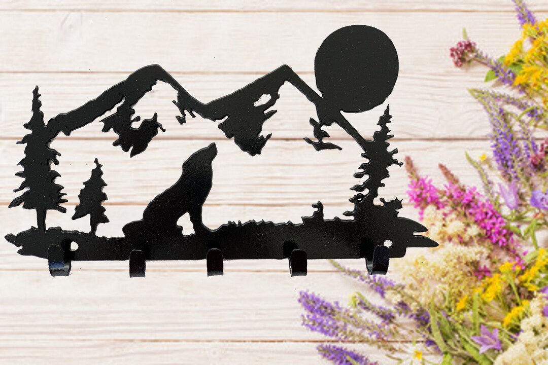 Wolf Key Holder | Key Hanger | Key Rack | Metal Key Rack | Wolf Metal ...