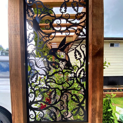 Metal Panel Metal Privacy Screen With Birds Custom Design - Etsy