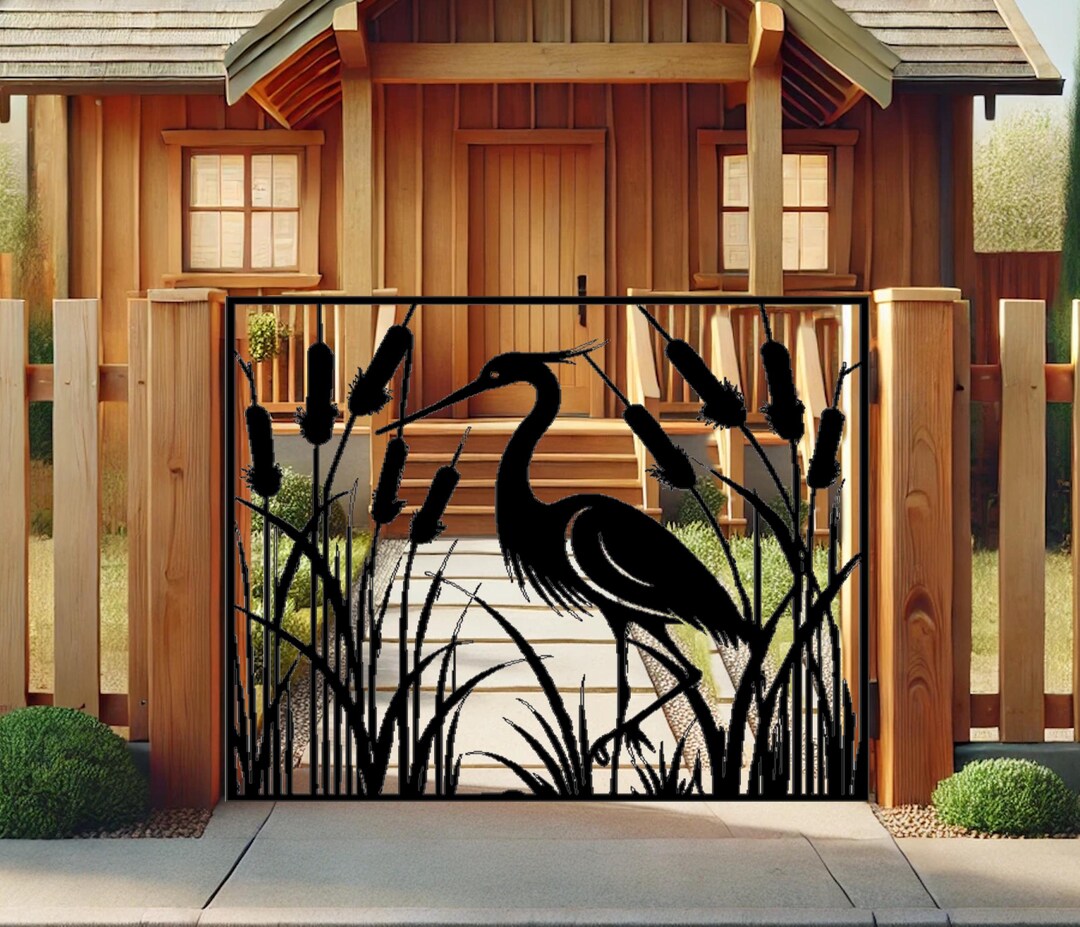 Blue Heron Screen | Metal Garden Screen | Screen for Yard | Privacy ...