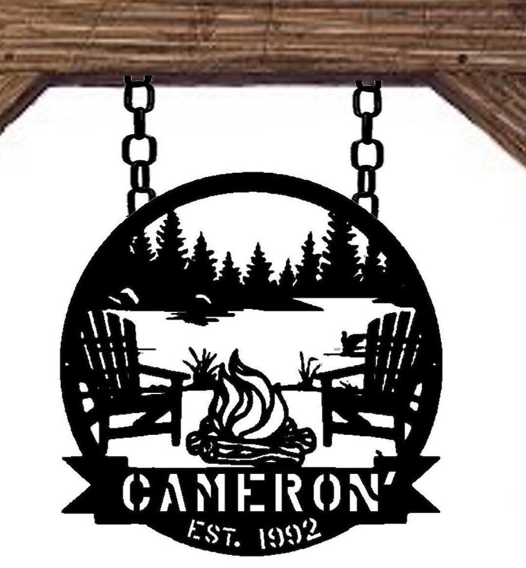 Personalized Campfire Metal I Wall Art Campfire I Metal Sign Gift for ...