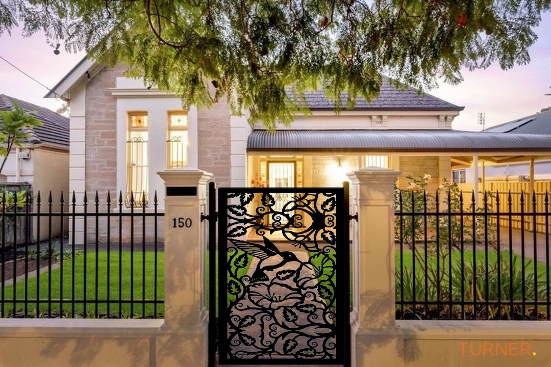 Hummingbird Entry Gate | Garden Metal Gate | Decorative Pedestrian Gate ...