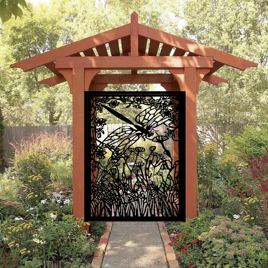 Dragonfly Entry Gate Garden Metal Gate Decorative | Etsy
