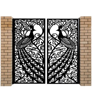 Peacock Garden Metal Gate | Elegant Entryway Gate | Decorative Outdoor ...