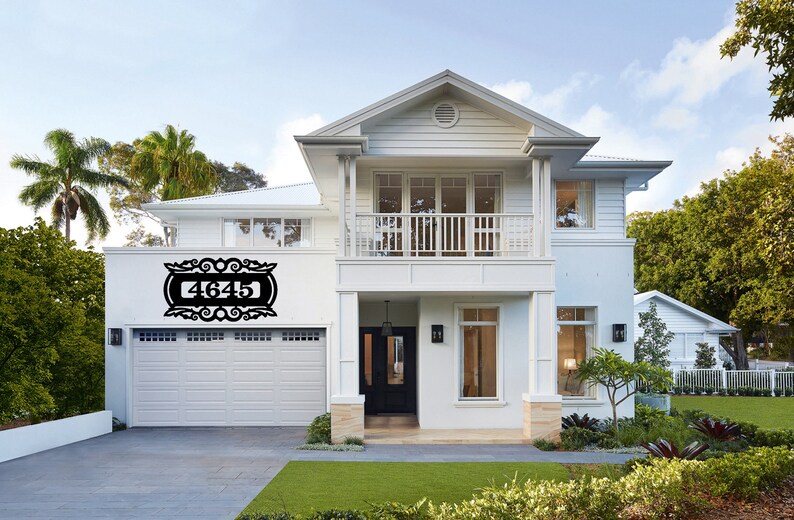 Fancy House Address Plaque House Address Numbers Sign | Etsy