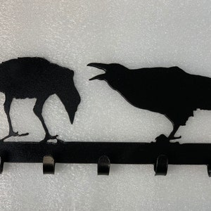 Crow Key Holder Key Hanger Key Rack Metal Key Rack Crow 10x5 With 5 ...