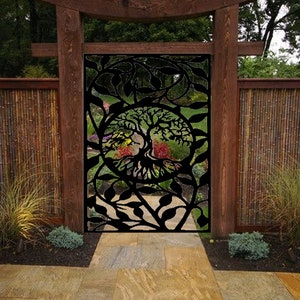 Custom Metal Garden Gate: Tree of Life Design - Etsy