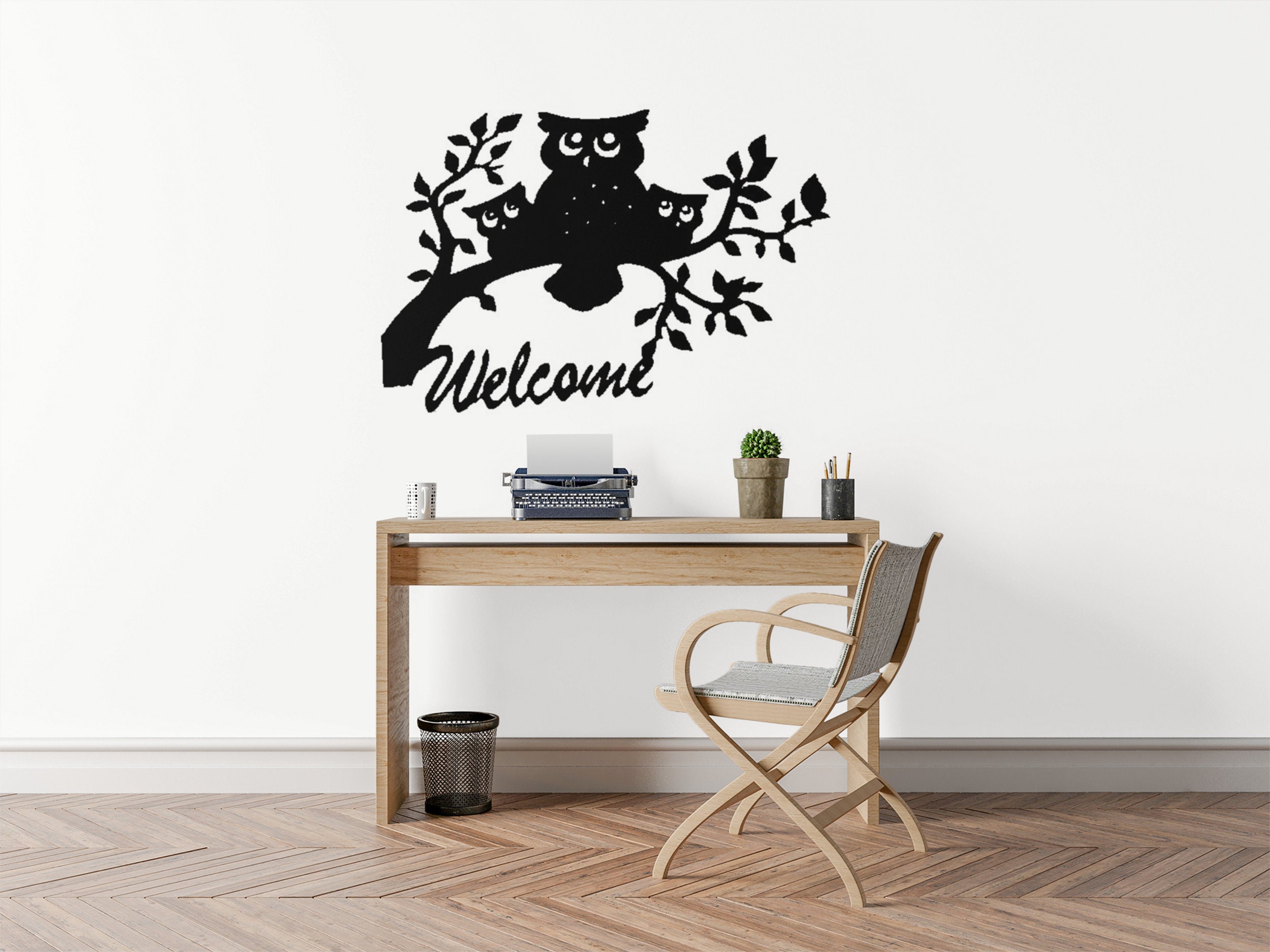 Owl Welcome Metal Wall Signs Owl Wall Metal Art | Etsy
