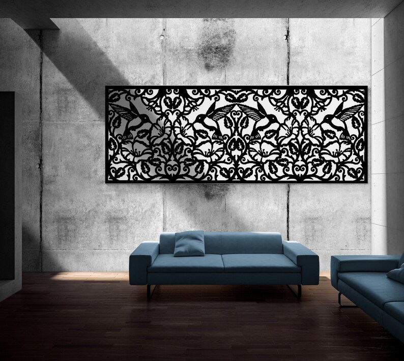 Metal Privacy Screen | Decorative Privacy Panel for Indoor Living - Etsy