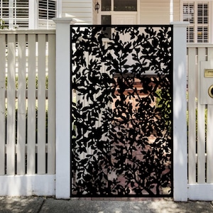 Metal Garden Gate | Steel Privacy Panel | Custom Outdoor Yard Gate ...