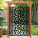 Metal Garden Gate: Steel Privacy Panel, Wood Frame - Etsy