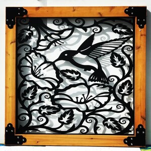 Hummingbird Metal Gate, Made With Wood Frame - Etsy