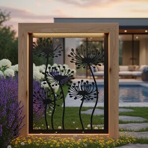 Floral Metal Privacy Screen: Decorative Garden Panel Art - Etsy