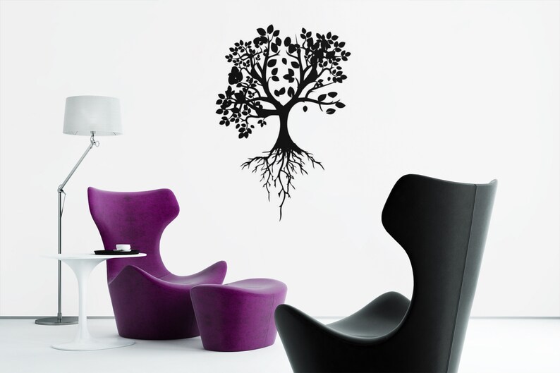 Tree With Roots Metal Wall Art Decorate Your Home Walls - Etsy
