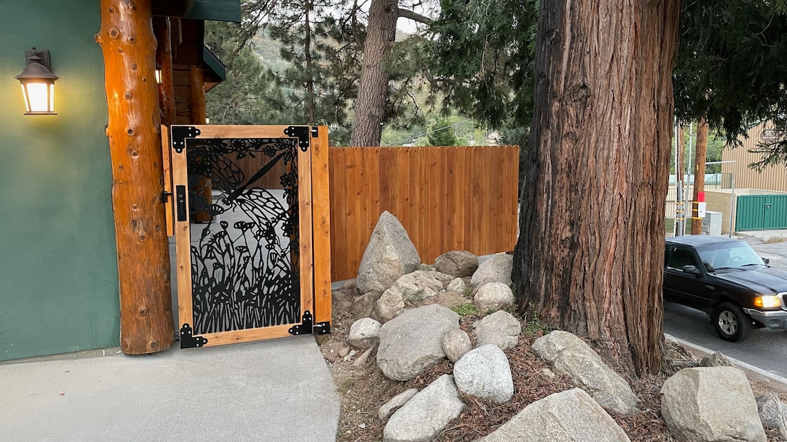 Dragonfly Entry Gate Garden Metal Gate Decorative | Etsy