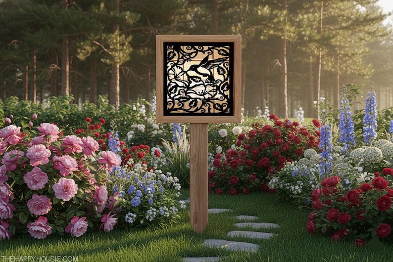 Metal Hummingbird Decorative Panel | Garden Gate Insert | Railing or ...