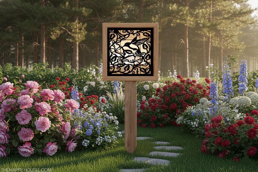 Metal Hummingbird Decorative Panel | Garden Gate Insert | Railing or ...