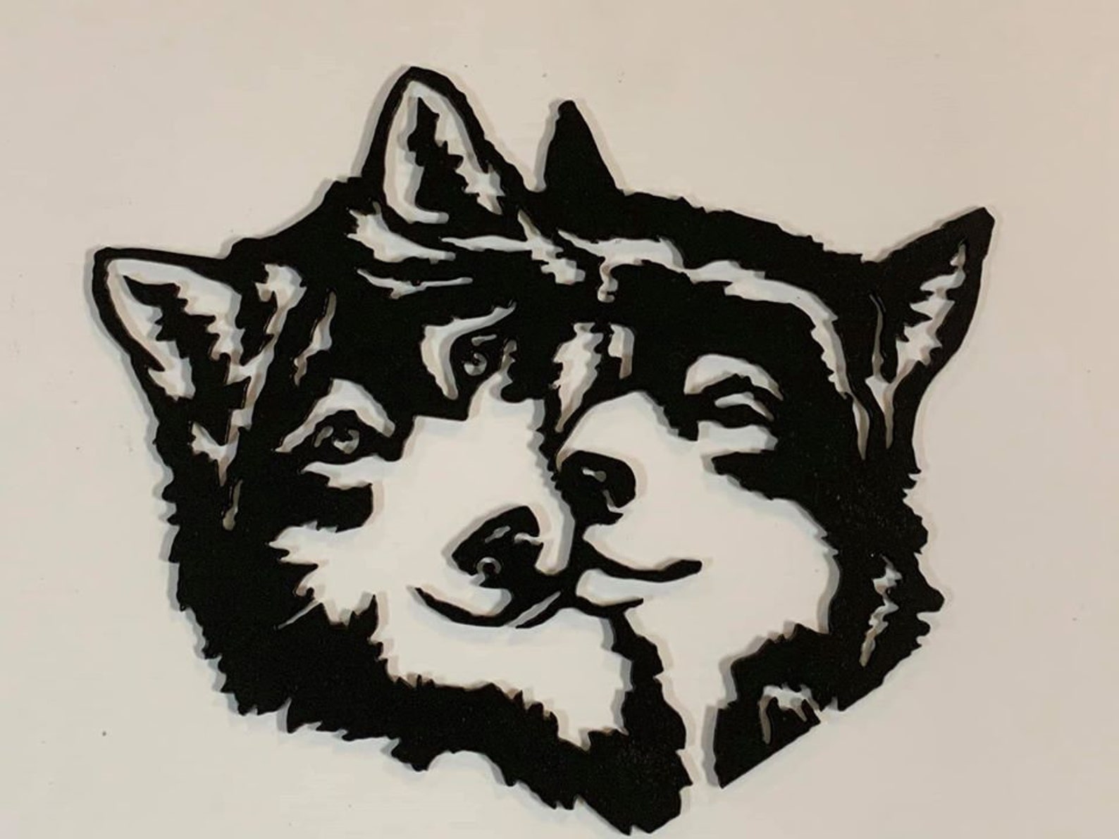 Two Wolves Cuddling Metal Wall Wolf Metal Wall Art - Etsy New Zealand