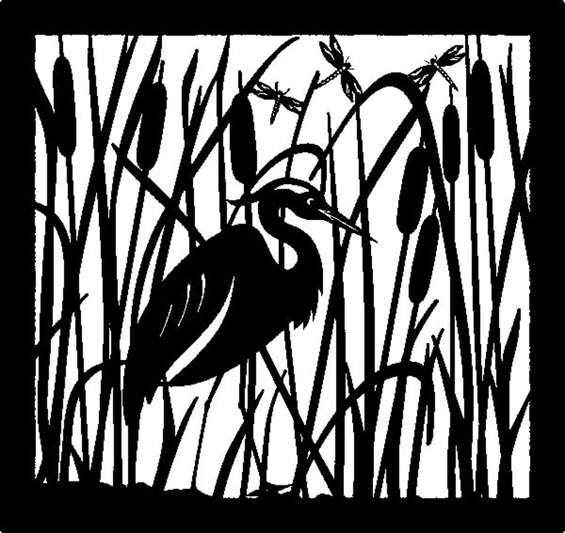 Blue Heron Screen Metal Garden Screen Screen for Yard - Etsy