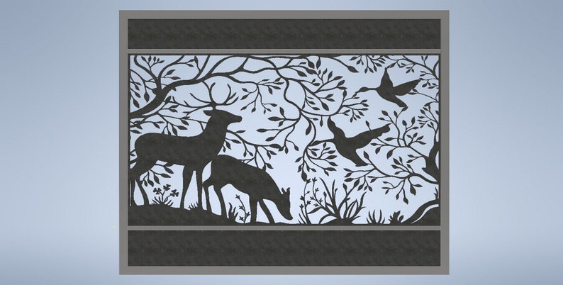 Deer Scene Metal Driveway Gate: Custom Entry Gates - Etsy