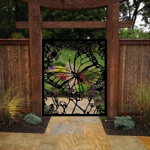 Decorative Butterfly Gate | Custom Garden Metal Gate | Modern ...