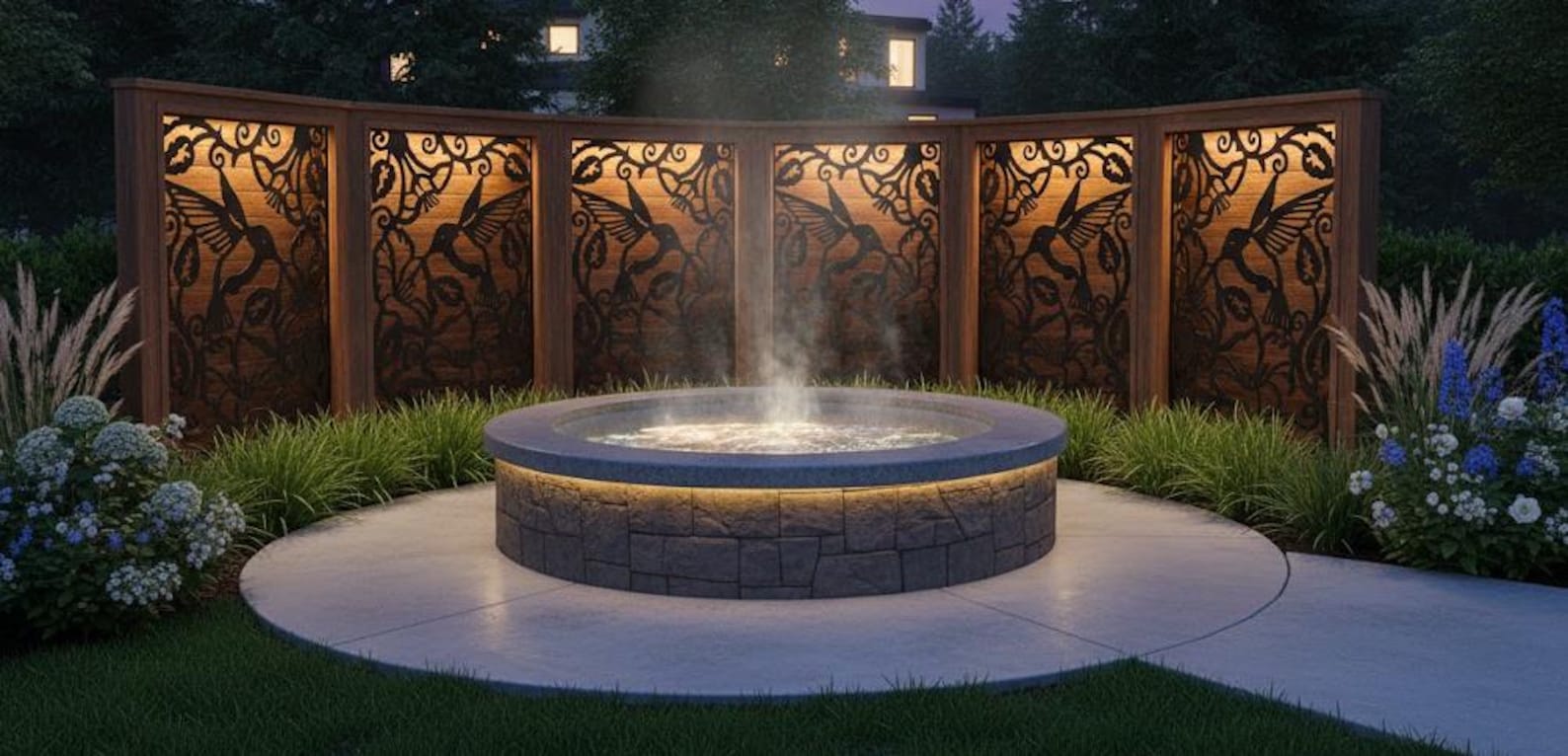 Metal Hummingbird Decorative Panel | Garden Gate Insert | Railing or ...