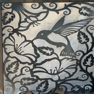 Hummingbird Metal Panel | Garden Metal Screen | Yard Screen |garden ...