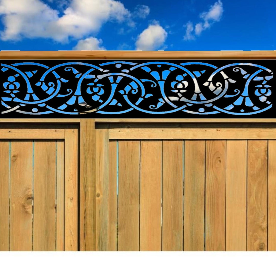 Custom Metal Fence Topper | Decorative Outdoor Privacy & Security Panel ...