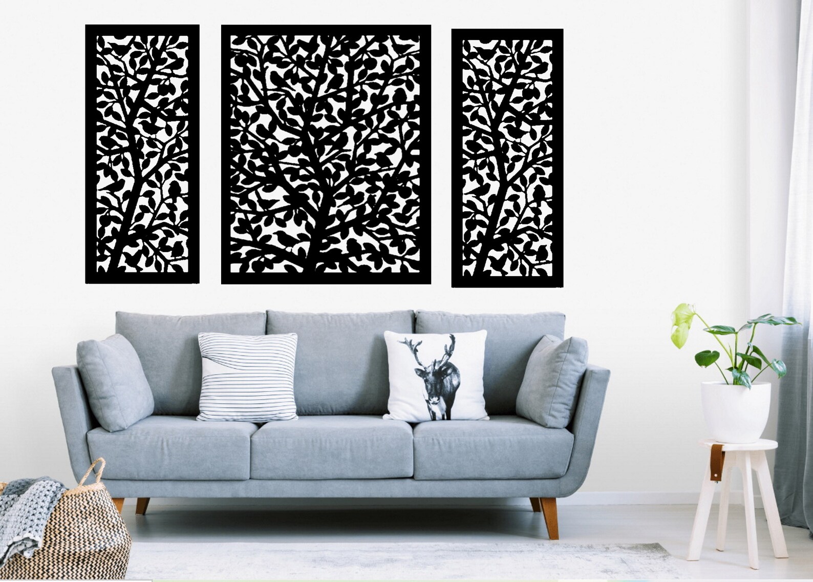 Metal Panel Metal Privacy Screen With Birds Custom Design - Etsy