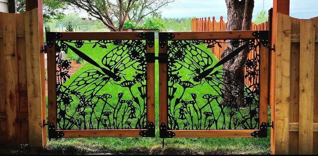 Decorative Metal Dragonfly Gate – Stylish Front, Driveway, Garden ...