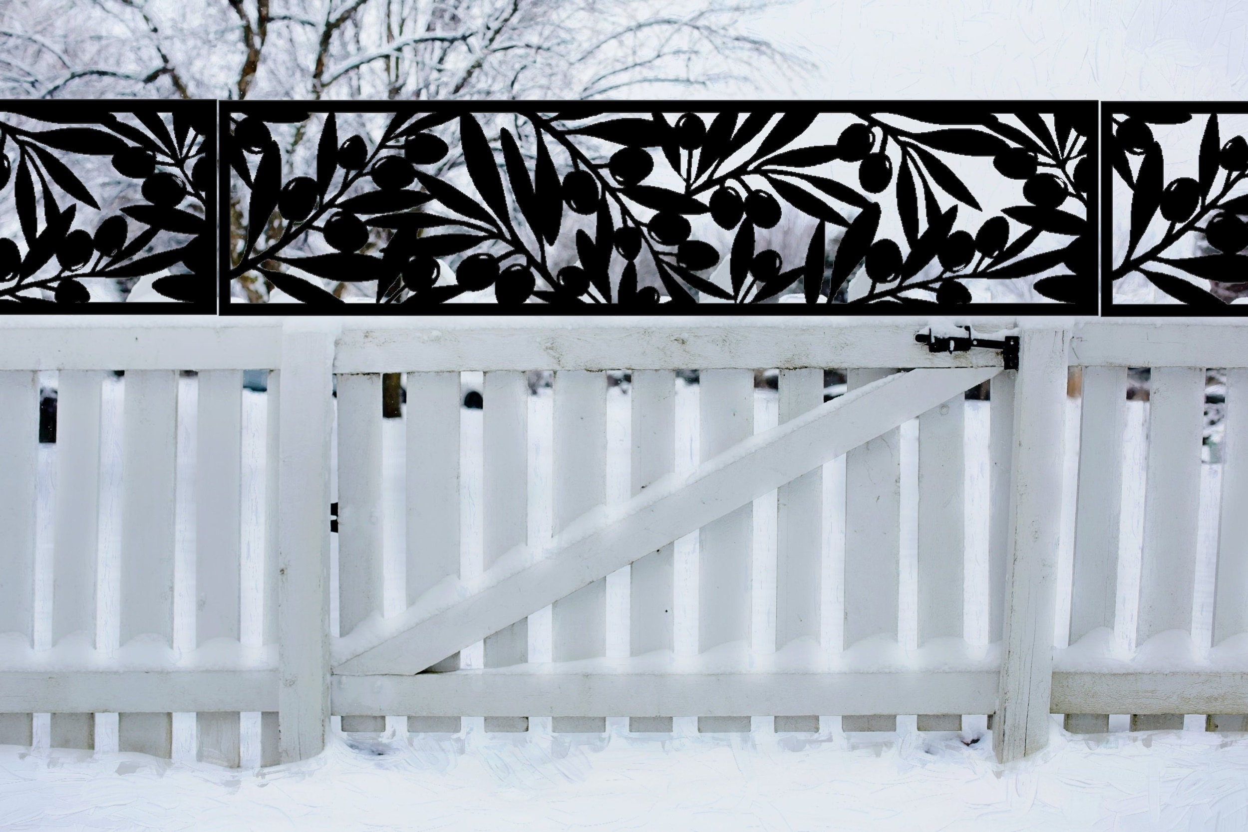Custom Metal Fence Topper | Decorative Privacy Fence Accent - Etsy