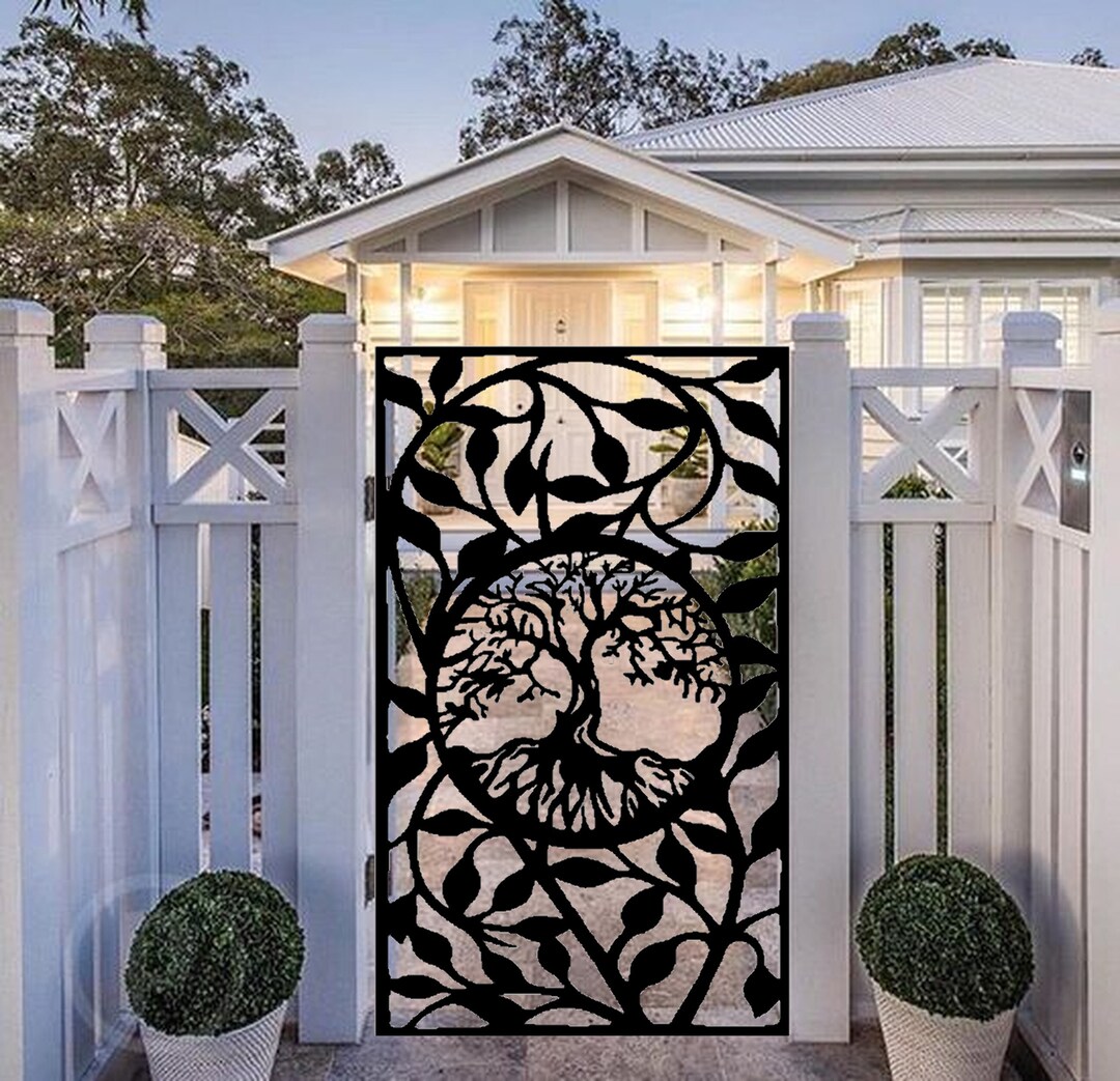 Custom Metal Garden Gate: Tree of Life Design - Etsy