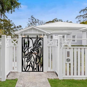 Decorative Metal Garden Gate: Steel Privacy Panel With Wood Frame - Etsy