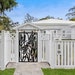 Decorative Metal Garden Gate: Steel Privacy Panel With Wood Frame - Etsy