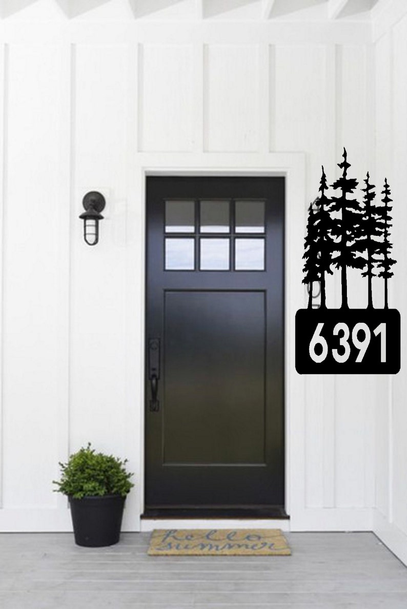 Metal House Number Sign Address Sign Modern Address Art - Etsy