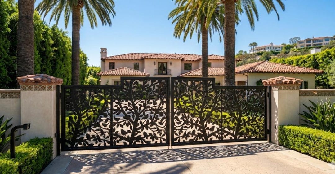 Custom Metal Driveway Gate | Decorative Pedestrian & Garden Entry Gates ...