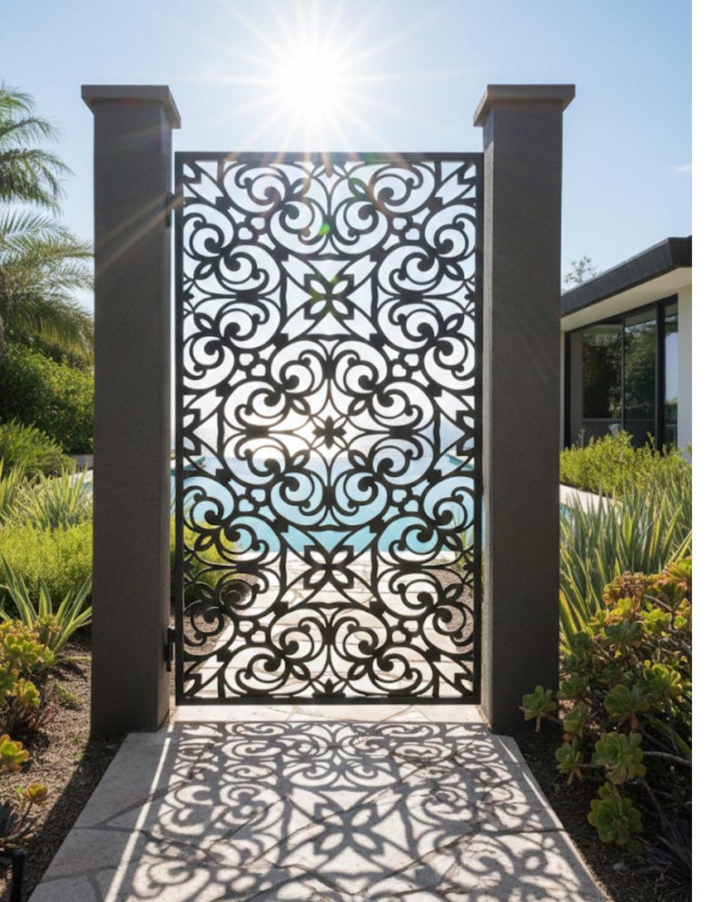 Custom Metal Garden Gate | Steel Laser & CNC Plasma Decorative Outdoor ...