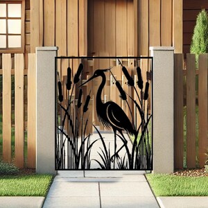 Blue Heron Screen | Metal Garden Screen | Screen for Yard | Privacy ...