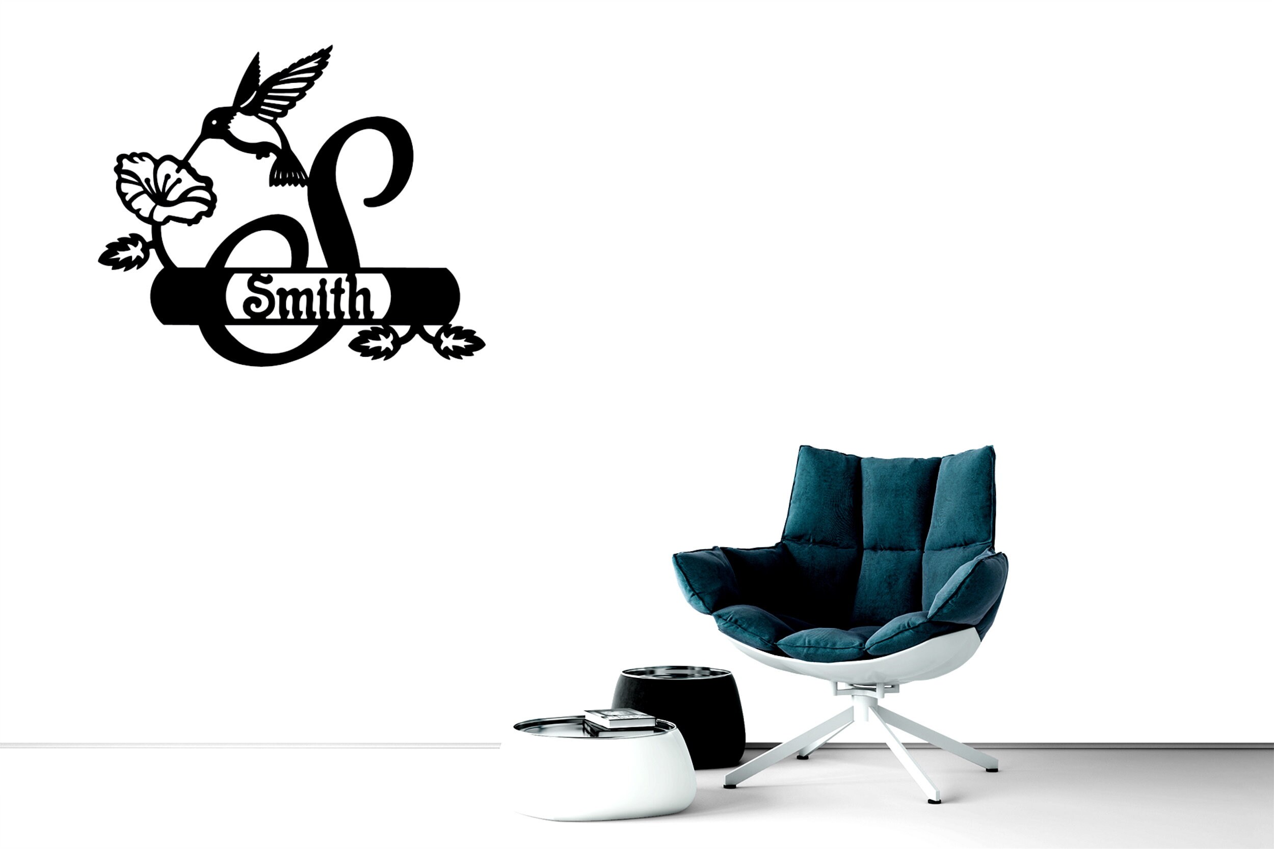 Hummingbird Monogram metal sign /Hummingbird Metal Sign | Etsy