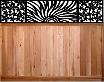 Metal Fence Topper for Privacy, Fence Toppers Metal Decorative Panels ...