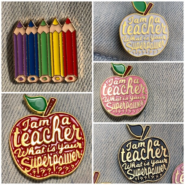 Teacher Pin - Etsy