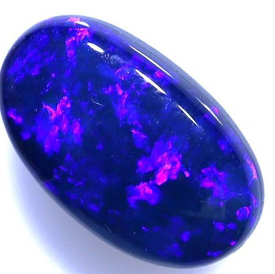 1.70 Carats Lightning Ridge Natural Black Potch Backing Opal Doublet ...