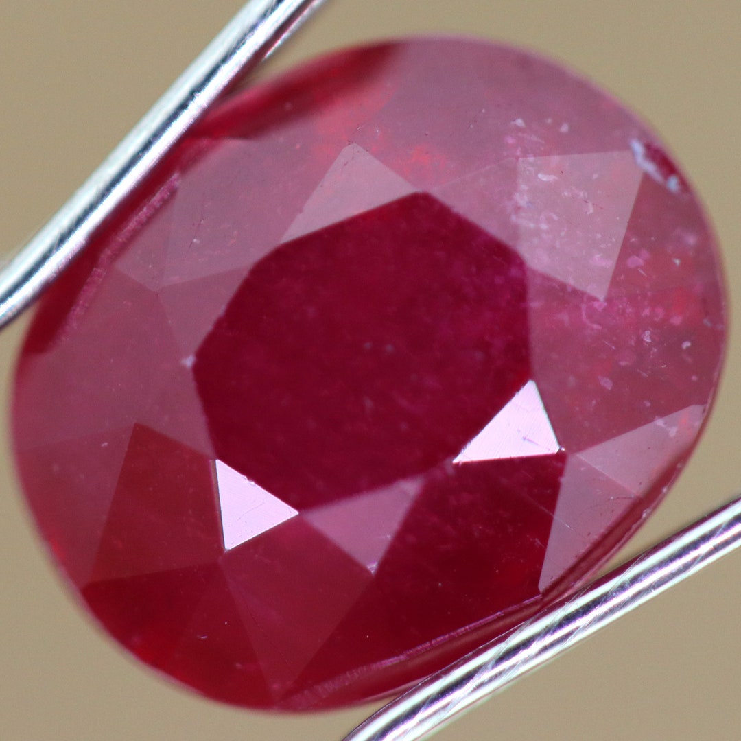 3.84 Carats Natural Composite Ruby Faceted Stone - Etsy