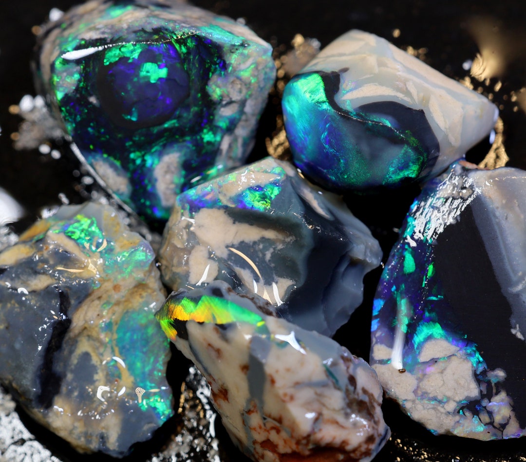 22.90 Carats Lightning Ridge Black Opal Rough Parcel - Etsy